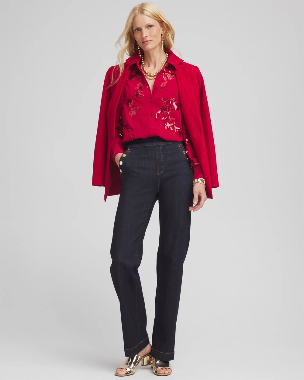 Sequin Embellished Shirt | Chico's Sequin Embellished Shirt | Chico's